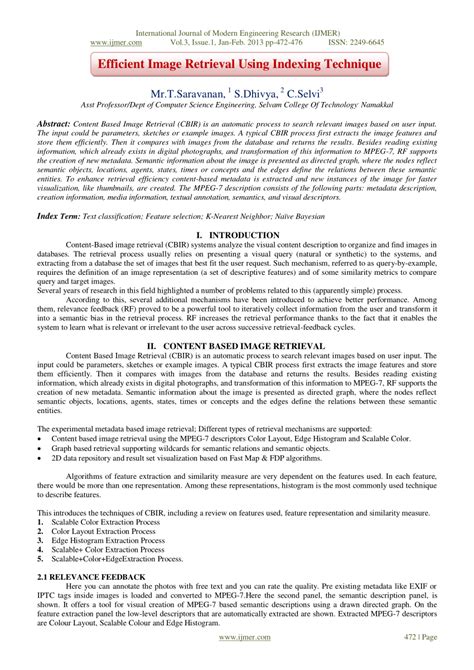 Pdf Efficient Image Retrieval Using Indexing Techniquepdf