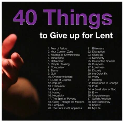 40 Things To Give Up For Lent Lenten Season Quotes