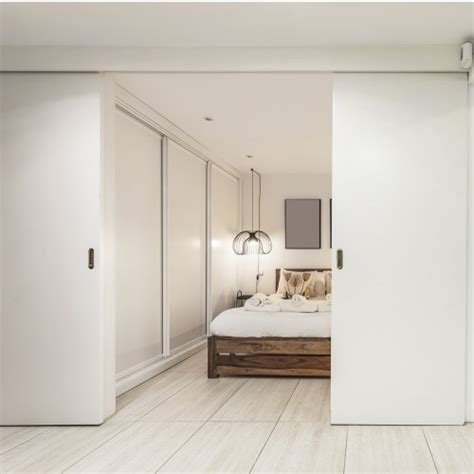 Bypass Door Hardware 4ft Bypass Closet Door Track Kit For 2 Door System