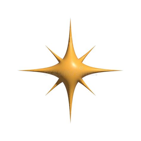 Minimal Star Symbol Isolated On White Background 3d Rendering Star