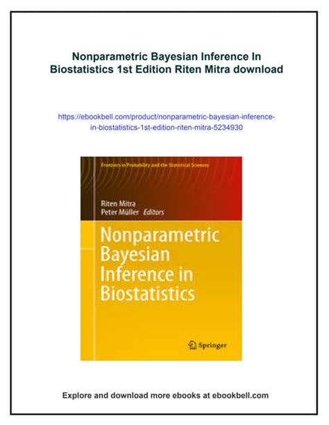 Nonparametric Bayesian Inference In Biostatistics 1st Edition Riten