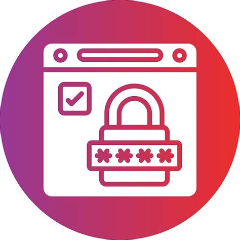Premium Vector Website Password Icon Style