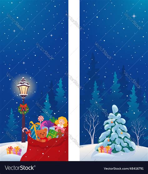 Christmas Vertical Banners Royalty Free Vector Image