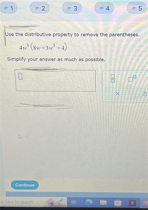 Solved 2 3 4 5use The Distributive Property To Remove