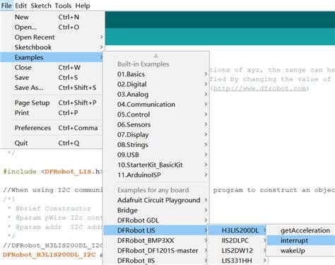 Gravity I2c H3lis200dl Triple Axis Accelerometer Sensor Wiki Dfrobot