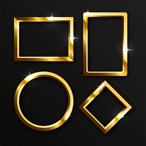 Luxury Golden Frame Vector Png