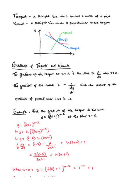 Tangent A Straight Line Which Touches A Curve At A Point Pdf