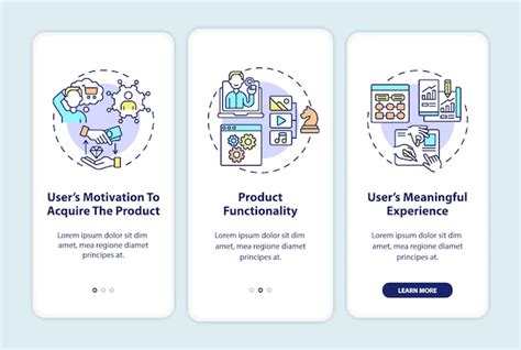 Premium Vector Ux Rules Onboarding Mobile App Page Screen User
