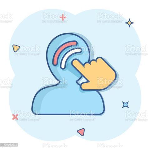 만화 스타일의 마인드 인지도 아이콘 고립 된 배경에 아이디어 인간 만화 벡터 그림 고객 두뇌 스플래시 효과 비즈니스 개념