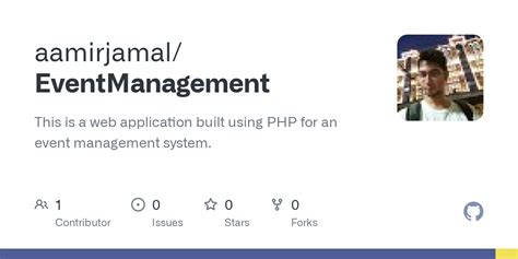 Github Aamirjamal Eventmanagement This Is A Web Application Built Using Php For An Event