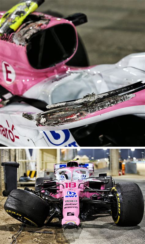 2020年f1第15戦バーレーンgp 横転後のランス・ストロールのレーシングポイントrp20 Autosport Web