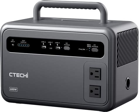 Jp Ctechi ポータブル電源 600w384wh 大容量 ポータブルバッテリー 小型軽量 リン酸鉄リチウムイオン