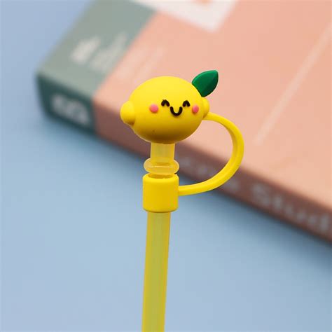 Sugaw 8mm Creative Dustproof Straws Cover Cute Straw Cap Cartoon Silicone Protector Straw Plug
