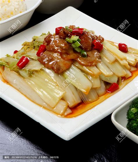 五花肉娃娃菜中国菜系食品餐饮摄影素材汇图网