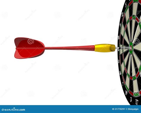 Red Arrow With Dart Board Stock Image Image