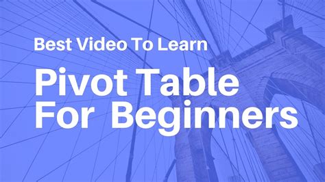pivot table in excel for beginners hindi youtube