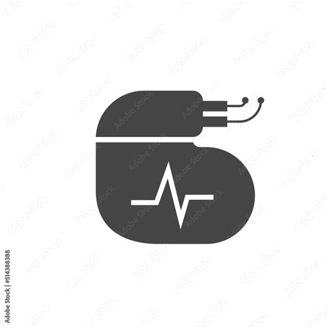 Artificial Cardiac Pacemaker Icon Flat Vector Illustration Isolated On