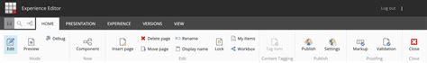 The Experience Editor Sitecore Documentation