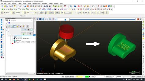 Mastercam X5 4 Axis Mill Example Project Curves Youtube