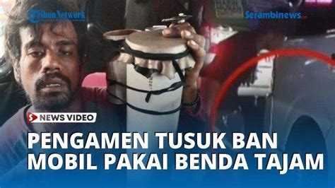 WADUH Seorang Pengamen Di Medan Tusuk Ban Mobil Pakai Benda Tajam