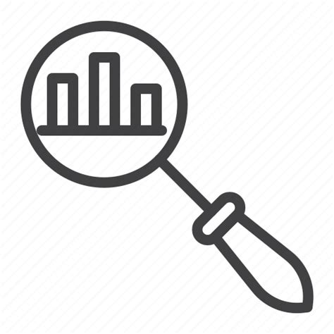 Analysis Chart Graph Magnifier Icon Download On Iconfinder