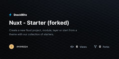 Nuxt Starter Forked StackBlitz