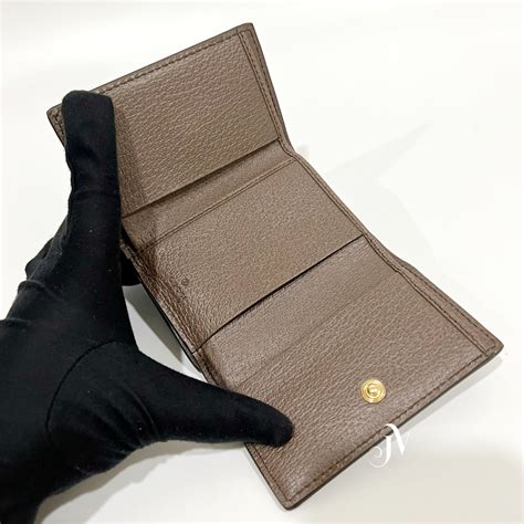 Gucci老花拼綠紅綠織帶ophidia三折零錢短夾ja0717 喬萱名品