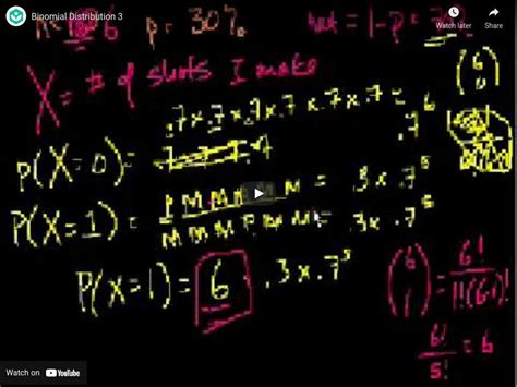Khan Academy Statistics Binomial Distribution 3 Instructional Video