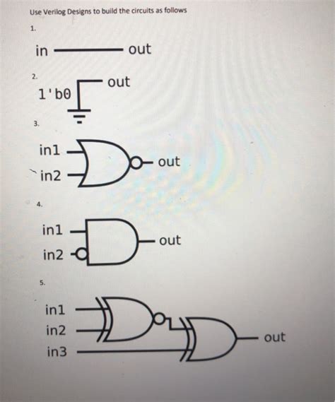 Solved Use Verilog Designs To Build The Circuits As Follows Chegg