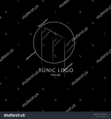 Vector Runic Logo Of Geometric Elements Rune Royalty Free Stock