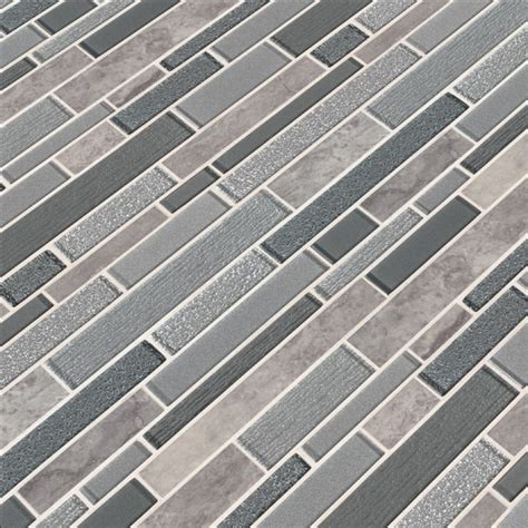 Smoky Alps Interlocking 8mm Glass Wall Tile Backsplash Tile Usa