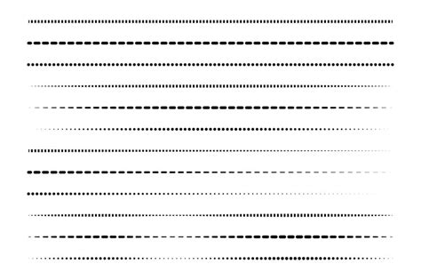 Premium Vector Sketch Different Dotted Lines Vector Illustration Dotted Stroke Line