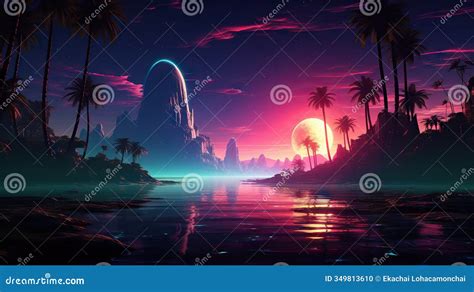 Digital Cyberpunk Glitch Aesthetic Stock Illustration Cartoondealer