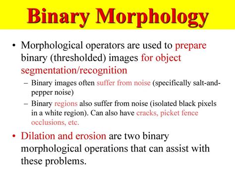 Binary Morphology Ppt Download
