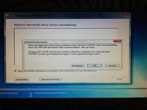Problem z instalacją Windows Problemy z oprogramowaniem