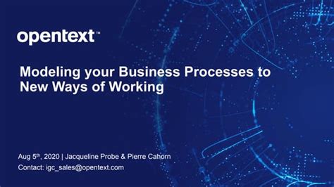 Opentext Live Modeling Your Business Processes To New Ways Of Working