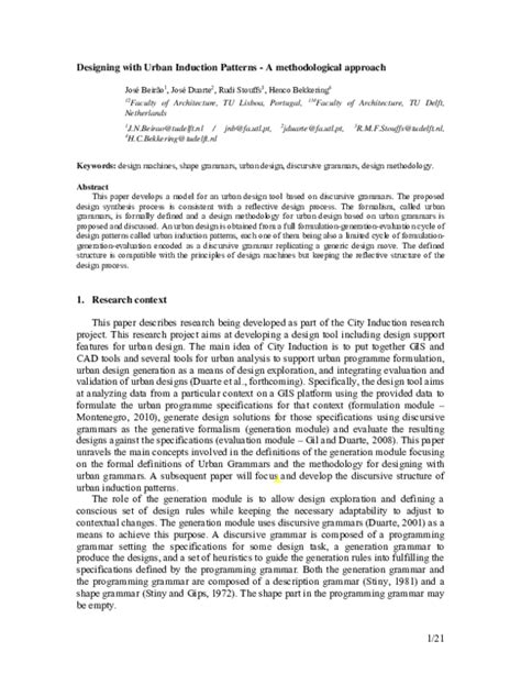 Pdf Creating Specific Grammars With Generic Grammars Towards Flexible Urban Design