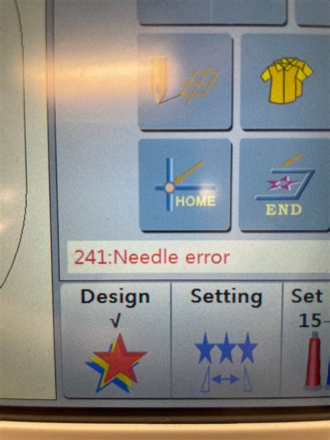 421 Error On Ricoma Went To Trace Design And Needle Became Stuck In