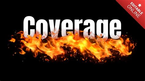 Coverage Realistic Burning Text Effect Generator