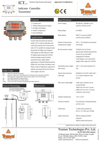 Indicator Controller Cum Transmitter Pdf