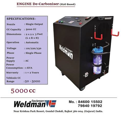 Engine Decarbonizing Machine 1 Kva At ₹ 165000 In Rajkot Id 2853712429573