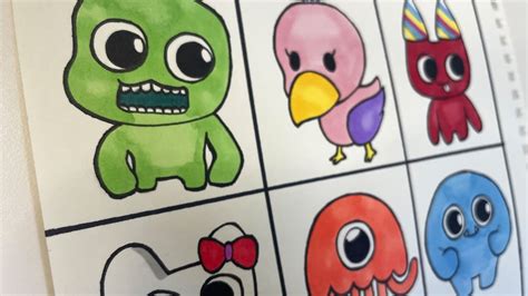 Drawing Cute Characters In Garten Of Banban 귀여운 반반의유치원 그리기 Youtube