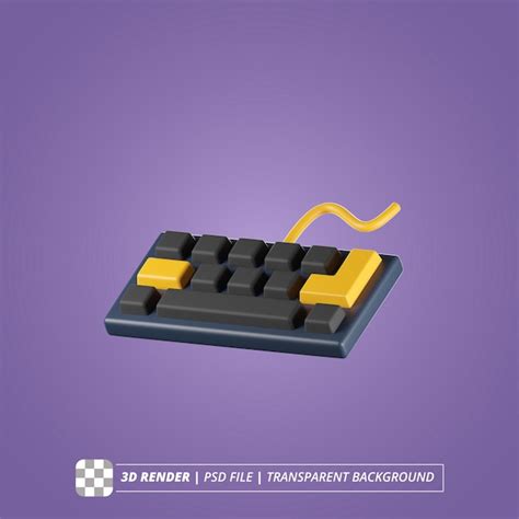 Premium Psd Keyboard 3d Render Isolated Images