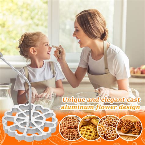 Rvefot Bunuelos Moldaluminum Bunuelos Cookie Maker Mold With Wooden