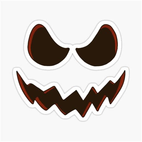 Pumpkin Face Sticker For Sale By Liovido Redbubble