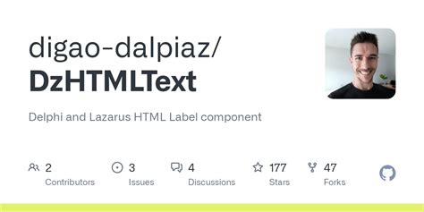GitHub Digao Dalpiaz DzHTMLText Delphi And Lazarus HTML Label Component