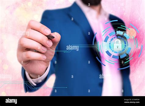 Graphics Padlock For Web Data Information Security Application System