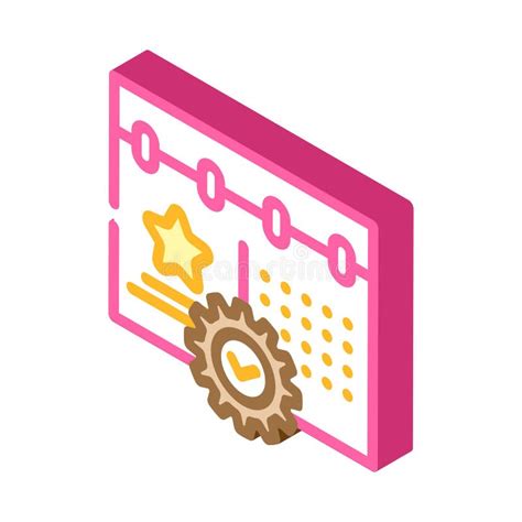 Event Management Business Process Isometric Icon Vector Illustration Stock Vector Illustration