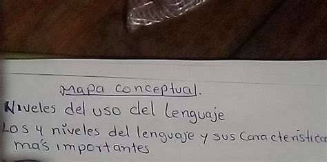 Solved Mapa Conceptual Niveles Del Uso Del Lenguaje Los Y Niveles Del