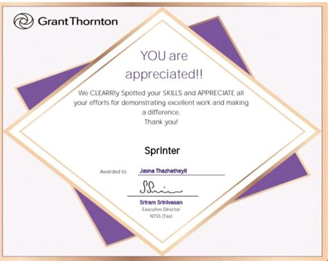 Jasna Jayaraj T Ea On Linkedin Thank You Grant Thornton Indus